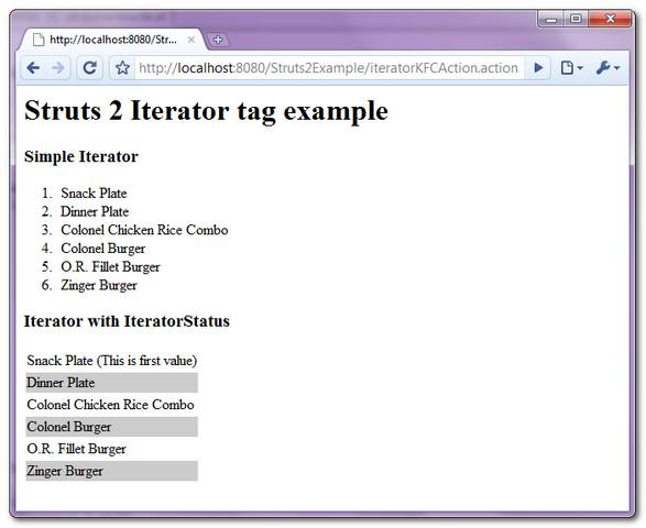 Struts 2 Iterator标记示例 Csdn博客 