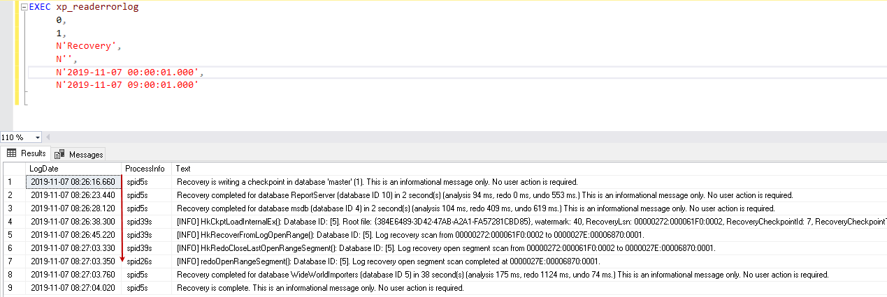 使用xp Readerrorlog命令读取sql Server错误日志 Csdn博客