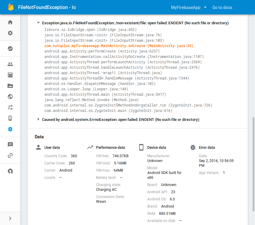 Android从零开始：firebase崩溃报告 Csdn博客 