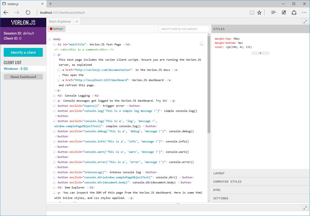 Vorlon.js：专注于DOM Explorer-CSDN博客