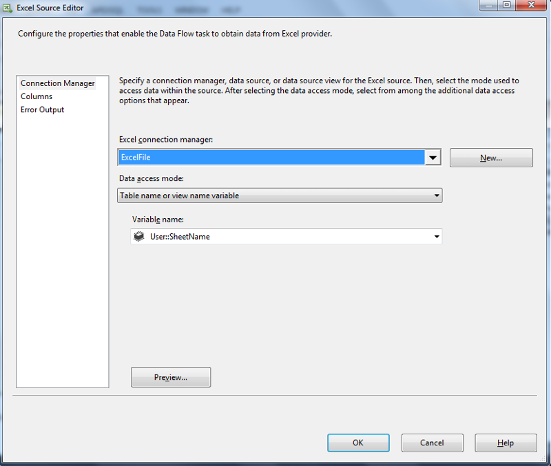 ssis excel_如何在SSIS中加载多张Excel文件-CSDN博客