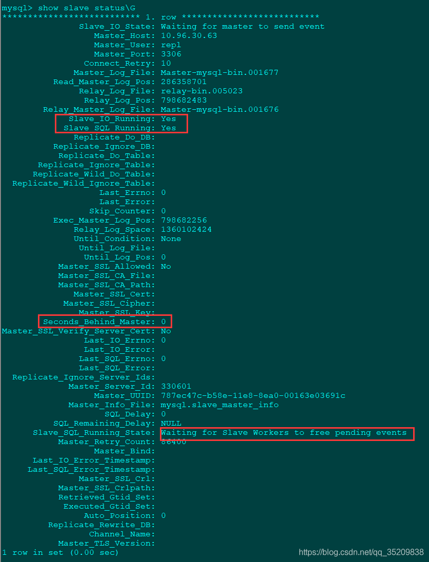 mysql主从同步报错，提示Last_Error: Coordinator stopped because there were error(s) in the worker(s). The ...