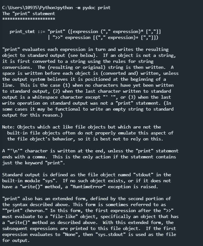[问题解决]windows下python中pydoc命令提示“ Pydoc 不是内部或外部命令，也不是可运行的程序 或批处理文件