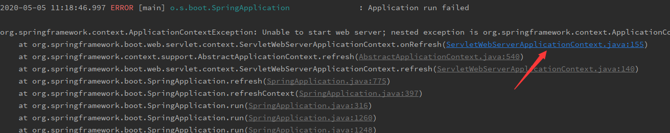 bug 记录 Unable to start ServletWebServerApplicationContext due to multiple ...