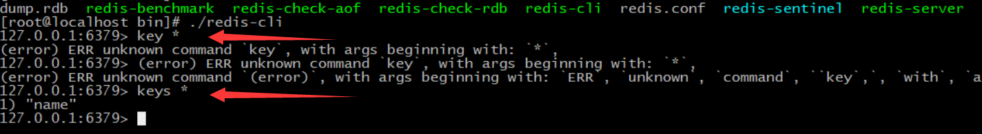 Redis客户端 Error Err Unknown Command `key` With Args Beginning With
