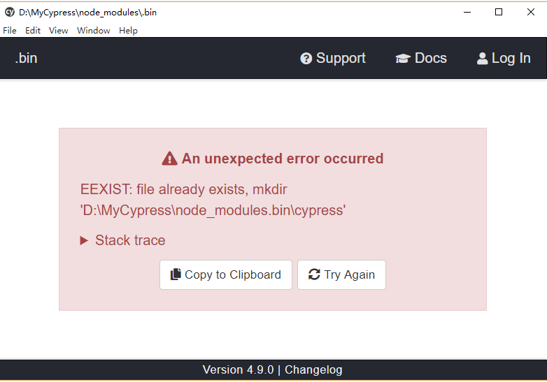 Cypress学习笔记2——Windows环境下安装Cypress_windows安装mycypress 没有生成package.json-CSDN博客