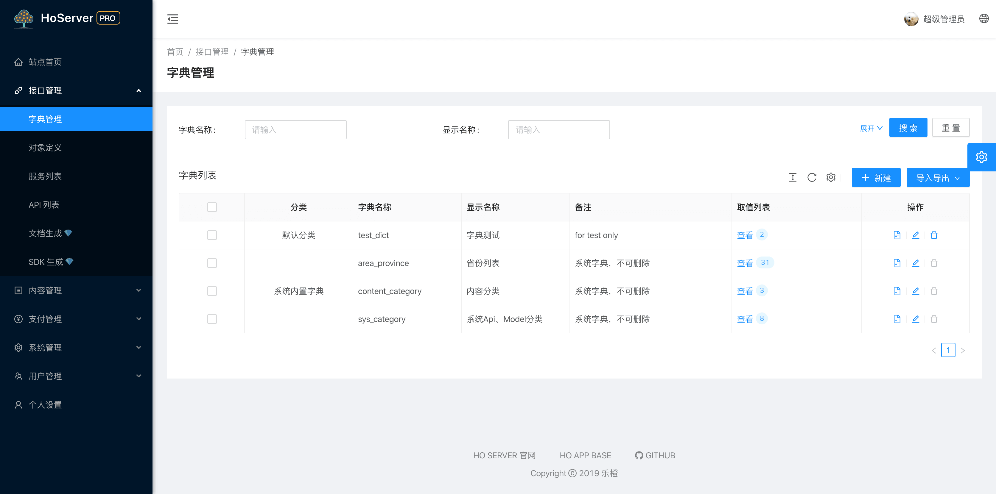 开源api后台服务管理系统 Hoserver什么系统带有后台为角色配置api功能 Csdn博客 