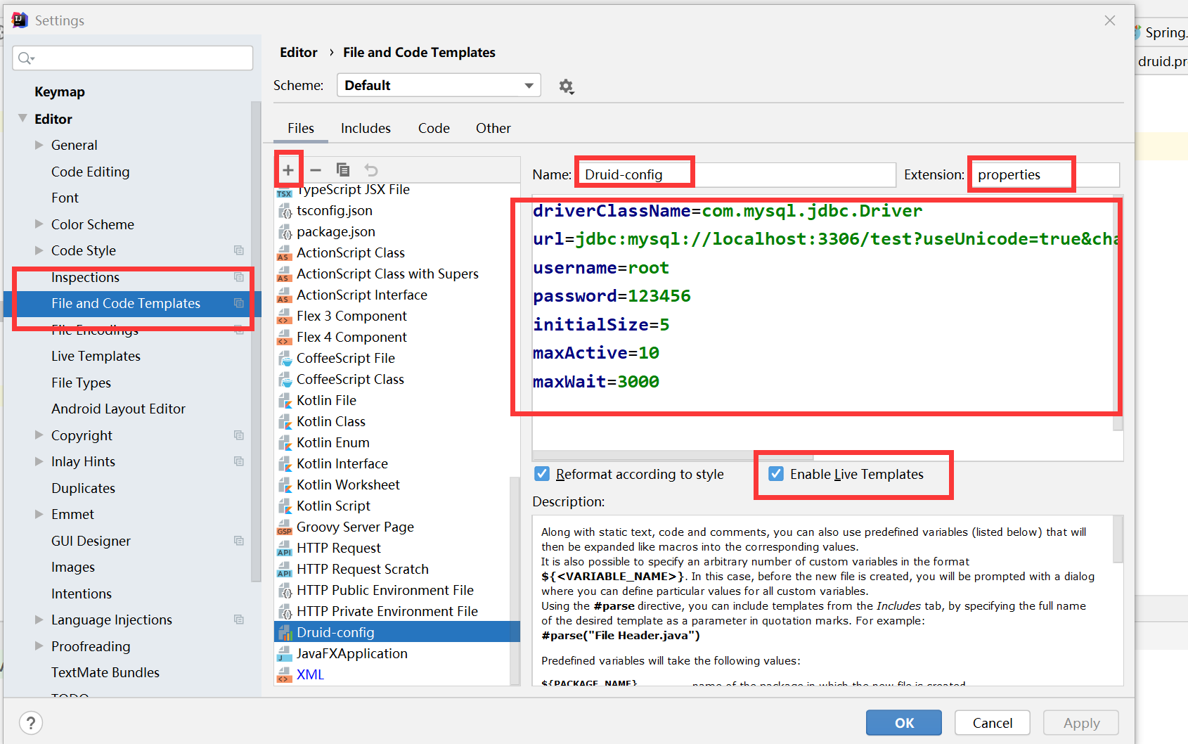 如何在IDEA直接创建xml、properties等配置文件（使用模板）_idea添加 "properties" 模版-CSDN博客