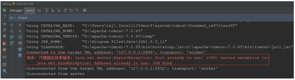 启动tomcat时jmx Port被占用 Invalid Jmx Port Csdn博客