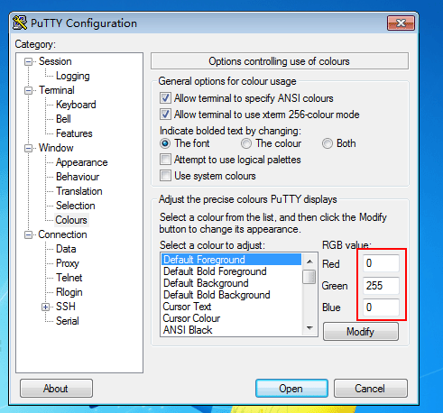 PuTTY - PuTTY字体颜色设置_putty设置背景色和字体颜色linux-CSDN博客