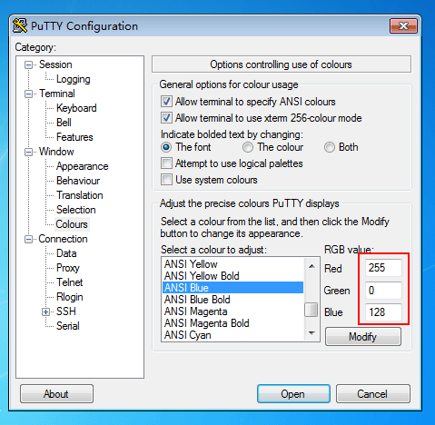 PuTTY - PuTTY字体颜色设置_putty设置背景色和字体颜色linux-CSDN博客
