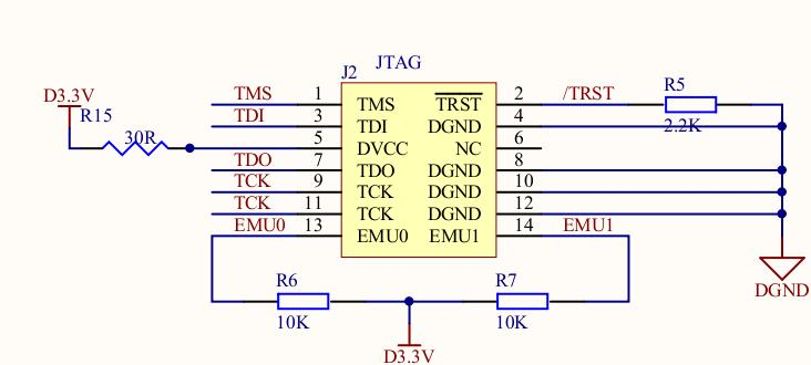 DSP硬件设计学习之二：DSP核心板设计实验（一）_xds100v2烧录器引脚定义-CSDN博客