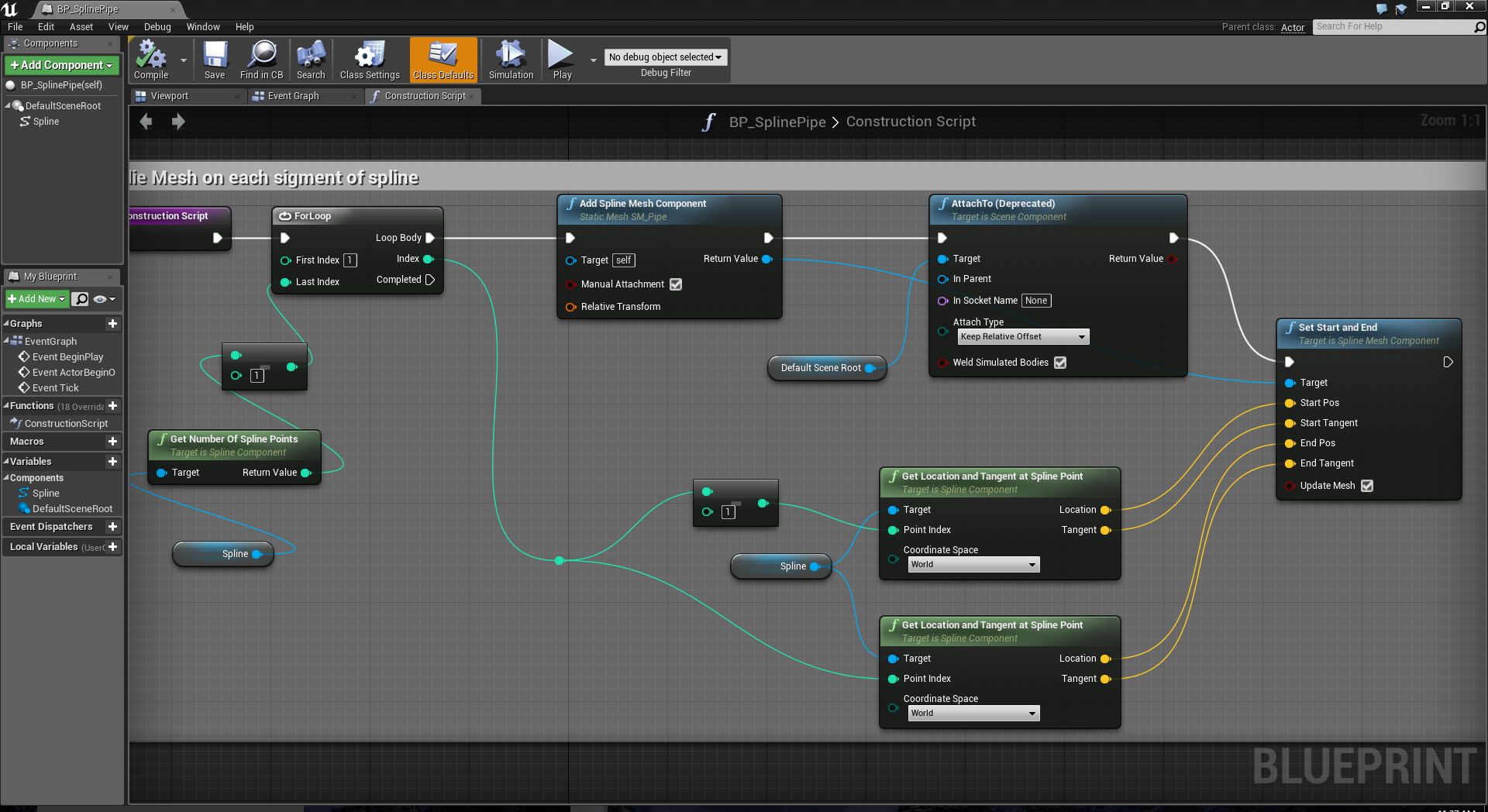 Unreal Cookbook：神奇的Spline Mesh_unity splinemesh-CSDN博客