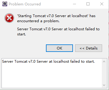 Tomcat启动失败-提示Server Tomcat v7.0 Server at localhost failed to start.-CSDN博客