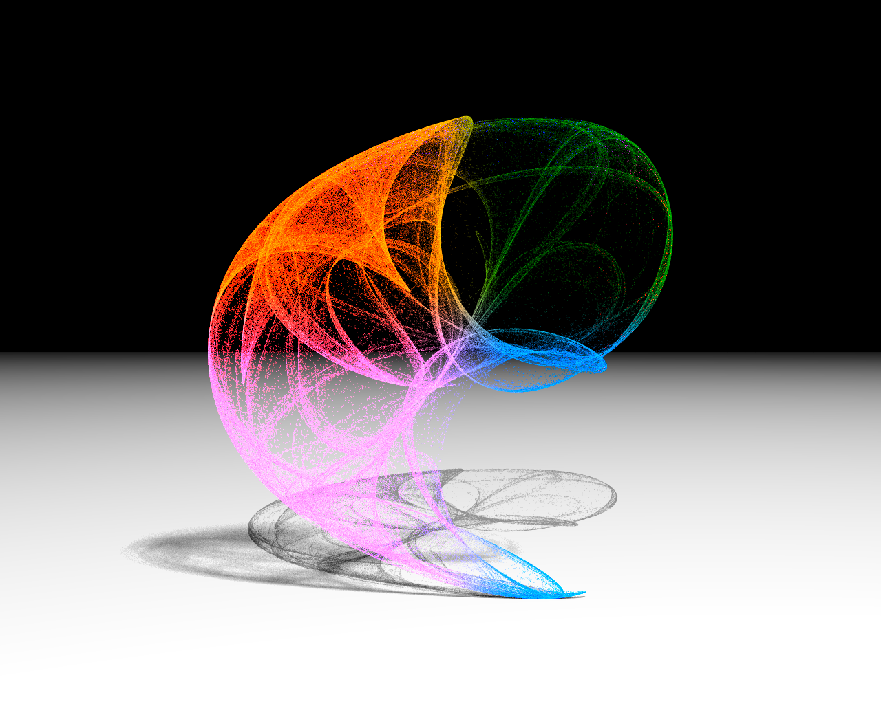 Processing 分形之二—— Peter de Jong Attractor_升卿的博客-CSDN博客