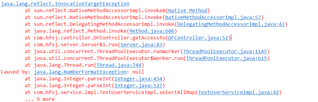 使用反射出现java.lang.reflect.InvocationTargetException_java.lang.reflect.invocationtargetexception ...