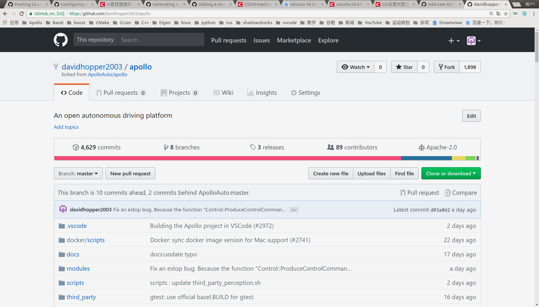 对Github中Apollo项目进行版本控制的方法_apollo github-CSDN博客