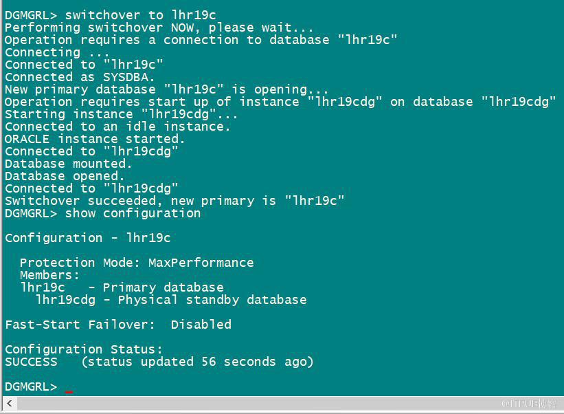 Oracle 19c使用dgmgrl来执行switchover和failover切换 Dgmgrl Switchover To Csdn博客