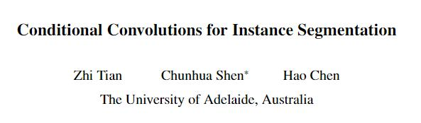 ECCV 2020 Oral | 沈春华团队新作，将条件卷积引入实例分割_喜欢打酱油的老鸟的博客-CSDN博客