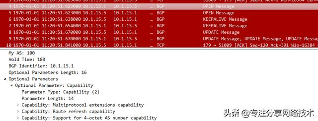 大型网络中的BGP的报文类型详解，及状态机，理论+实战_Bert_Wang的博客-CSDN博客_bgp报文