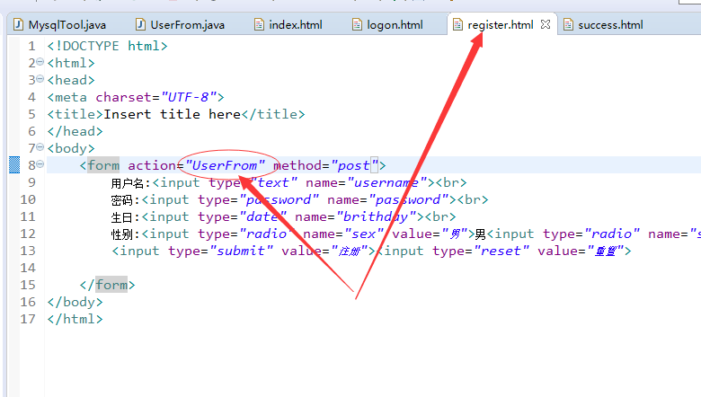 Java+Html+MySQL 实现 注册、登录(servlet框架) --菜鸟小回-CSDN博客