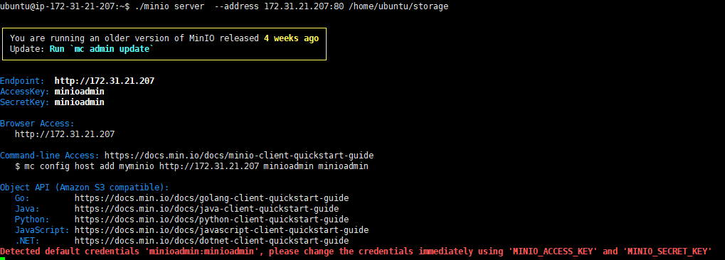 Minio 搭建对象存储服务_mino segmentation fault-CSDN博客