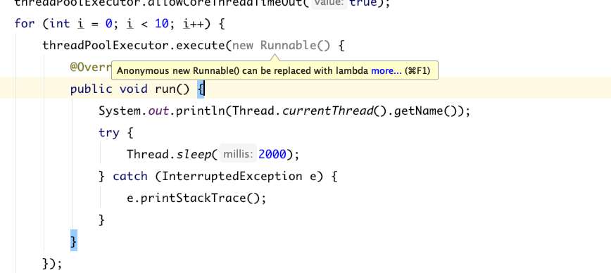 小知识 - Anonymous new Runnable() can be replaced with lambda more…_android anonymousclass = new ...