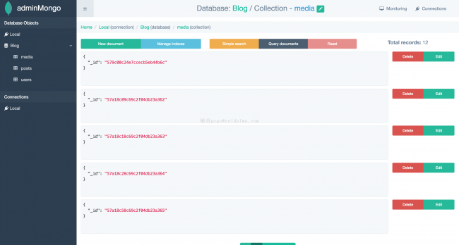 mongodb可视化web管理工具---adminmongo_mongodb web管理工具-CSDN博客
