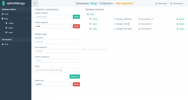 mongodb可视化web管理工具---adminmongo_mongodb web管理工具-CSDN博客