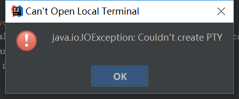 idea 启动命令行的时候提示不能创建PTY_create pty failed: eof-CSDN博客