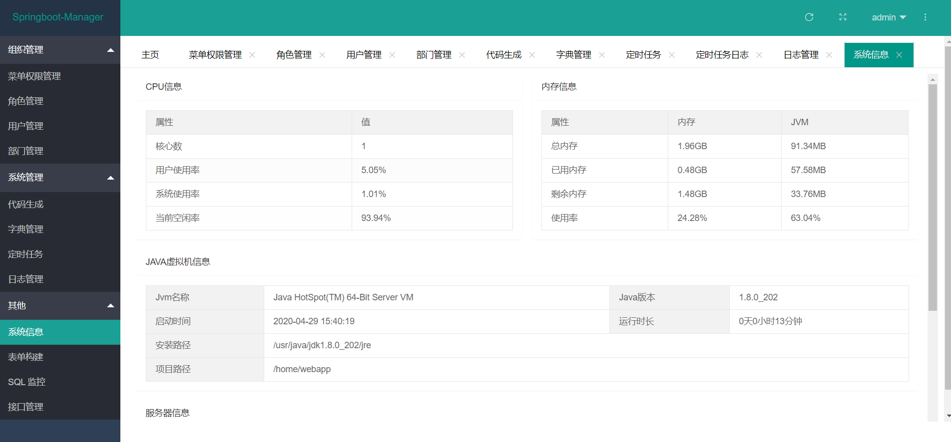 Java极简角色权限后台管理框架springboot Managerjava 角色框架 Csdn博客