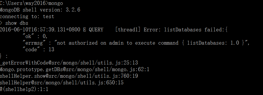[27]mongoDB身份验证(not authorized on admin to execute command)-CSDN博客