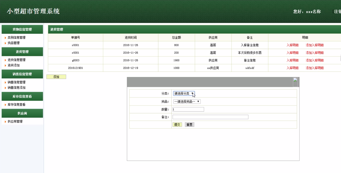 小型超市管理系统javajspsshmysql小型超市管理系统有什类 Csdn博客 