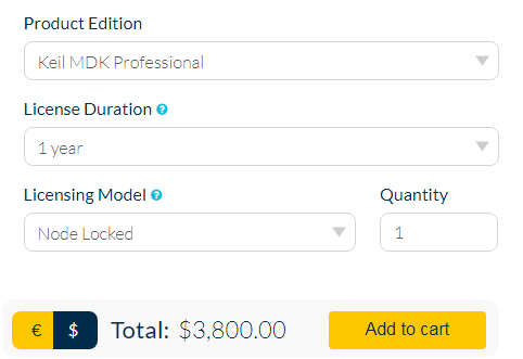 MDK收费，MDK报价，MDK价格，含MDK Pro和MDK Plus_keil正版授权费用-CSDN博客