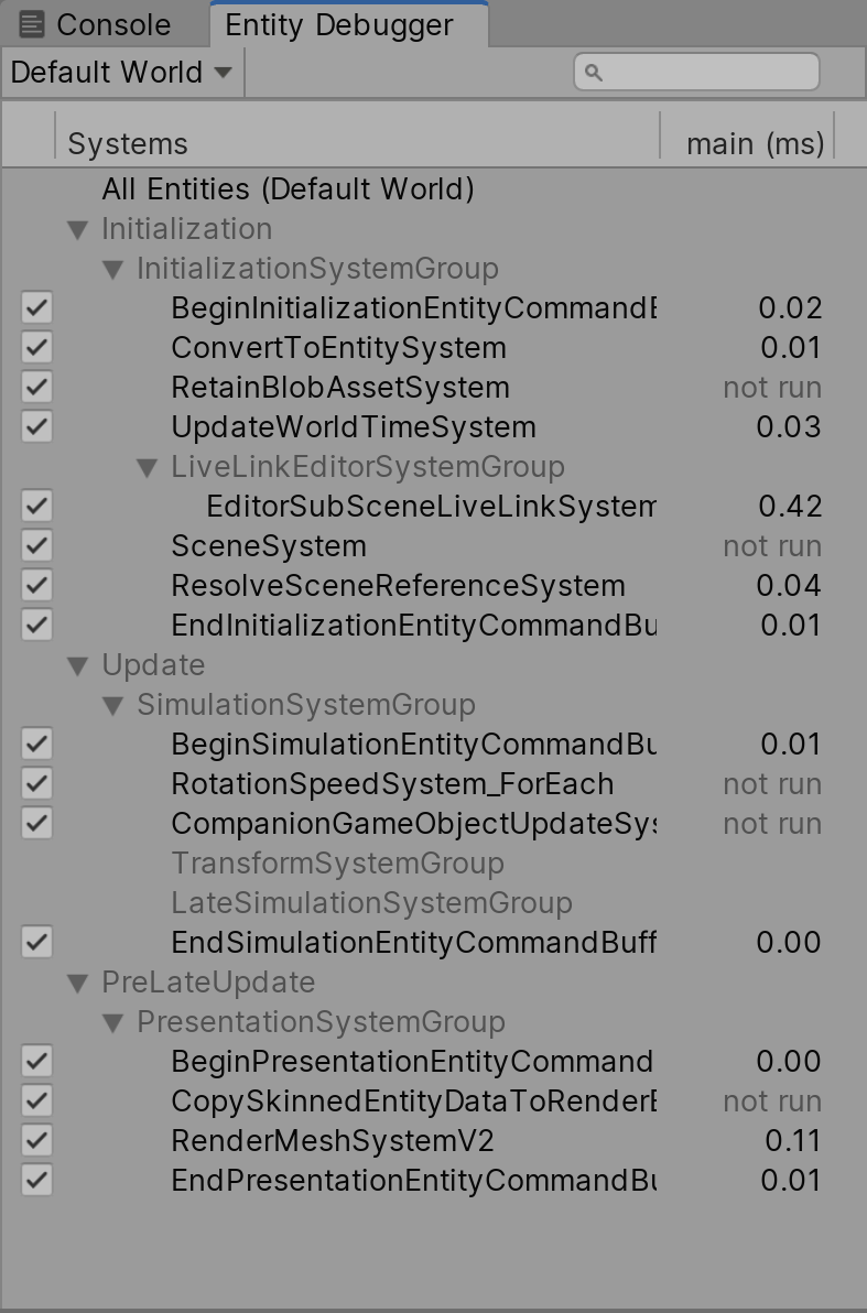 Unity ECS学习笔记（7）System执行顺序_unity updatebefore-CSDN博客