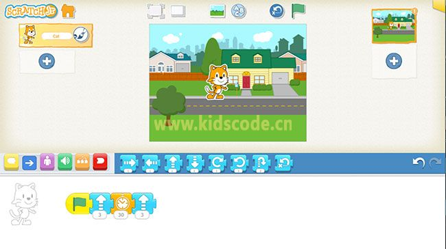 第9课：scratchjr等待指令_scratch对话等待时间怎么算-CSDN博客