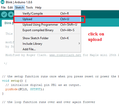 怎样用ArduinoIDE对STM32F103C8T6进行编程_stm32 arduino内置晶振-CSDN博客