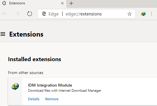 How to install IDM Extension in Chromium-based Microsoft Edge (Canary ...