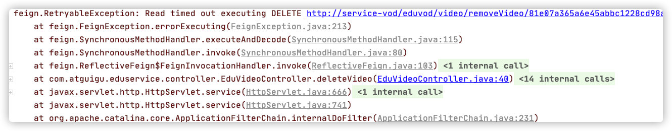 Feign服务调用时报错feign Retryableexception Read Timed Out Executing Caused By Feign