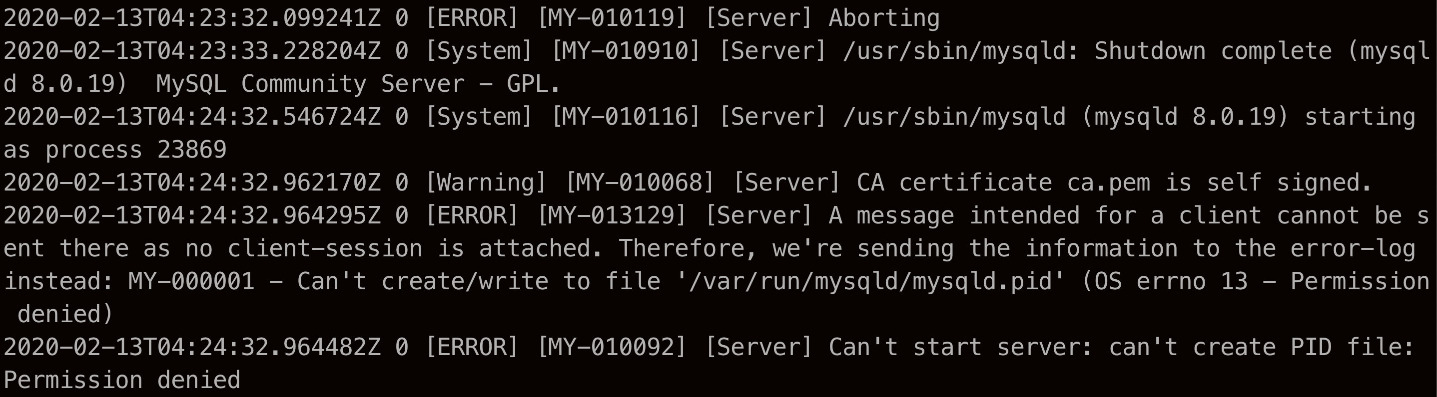 Can T Start Server Can T Create Pid File Permission Denied Csdn博客