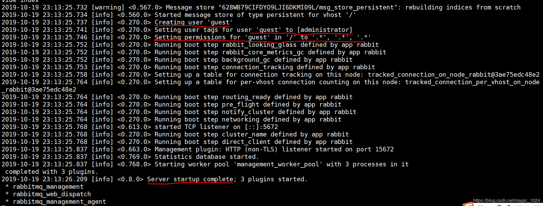 docker安装RabbitMQ（踩坑经过）_rabbitmq failed to create thread: operation not pe-CSDN博客