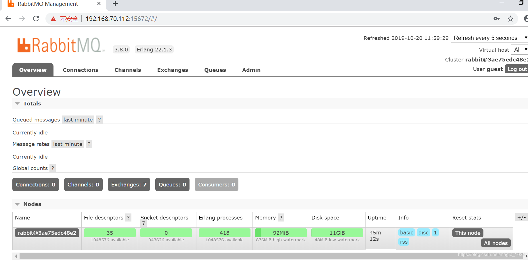 docker安装RabbitMQ（踩坑经过）_rabbitmq failed to create thread: operation not pe-CSDN博客
