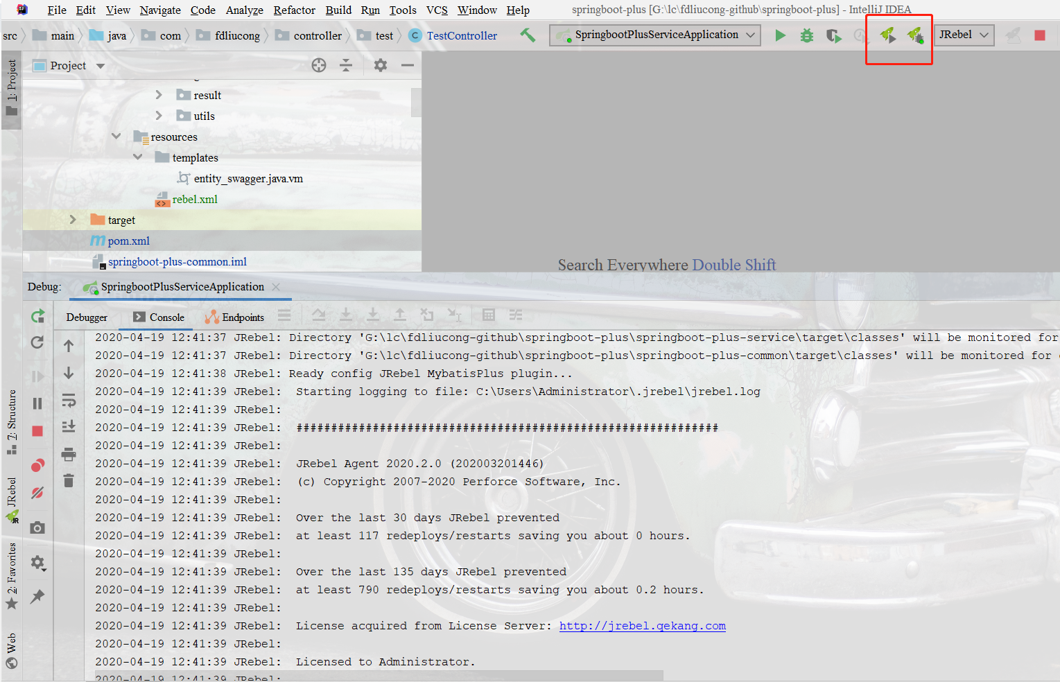 IDEA配置springboot项目使用Jrebel+Mybatis-plus进行热部署_jrebel mybatisplus-CSDN博客