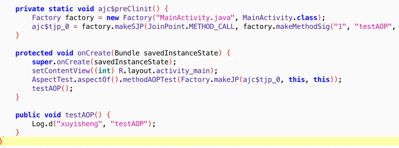Android中的AOP的实现及AspectJ的使用_hujiang.aspectjx 注解-CSDN博客