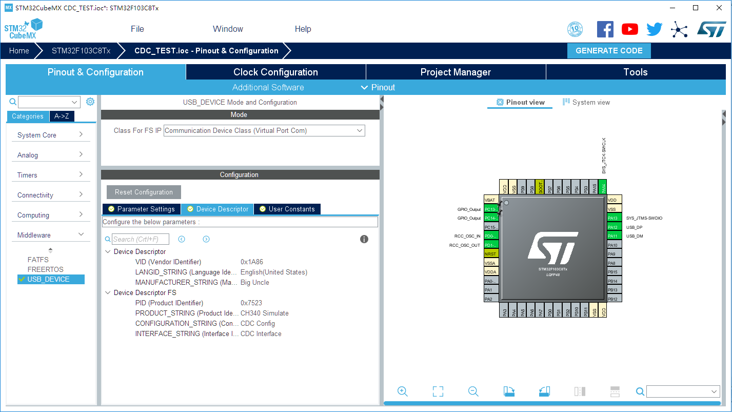 基于STM32 CDC模拟CH340_stm32模拟ch340-CSDN博客
