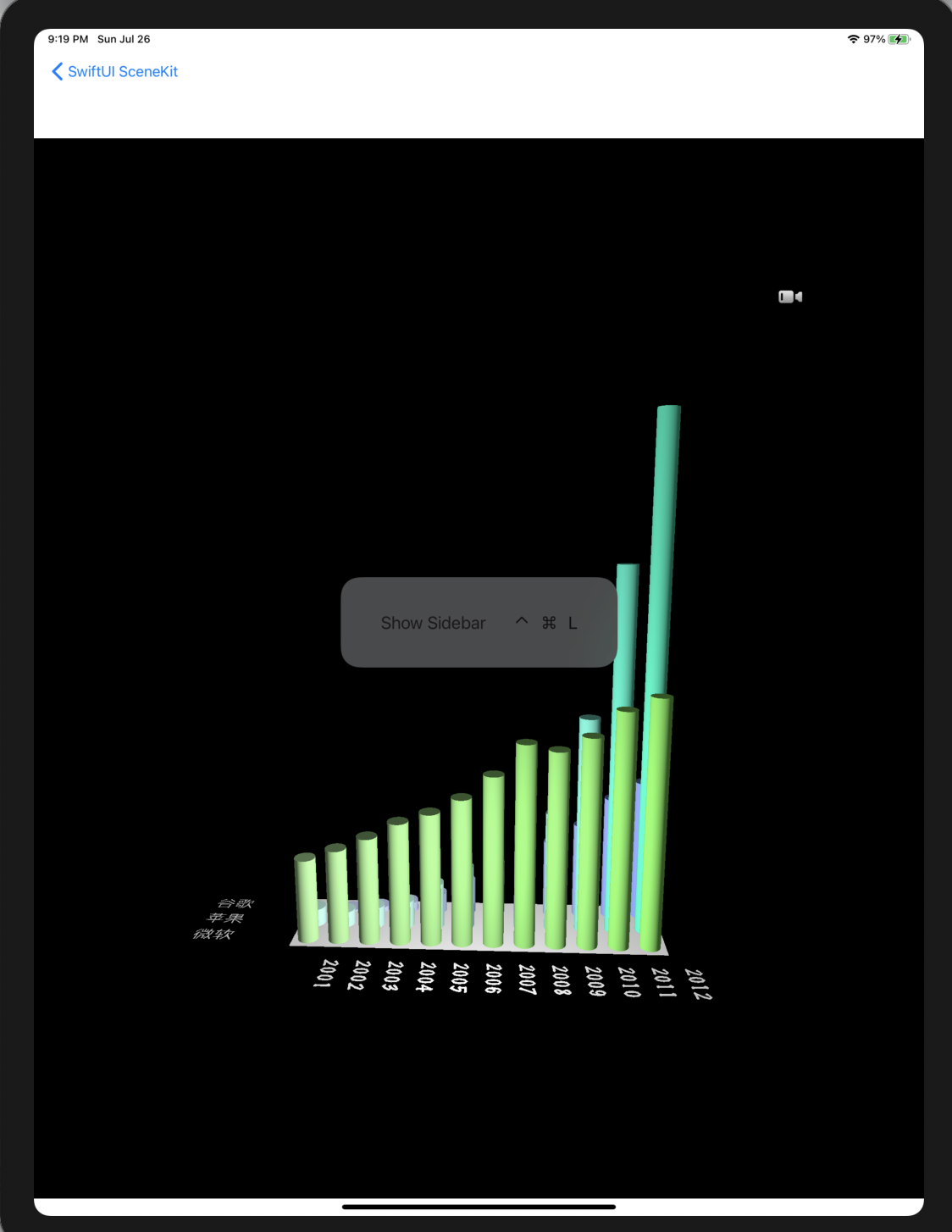SwiftUI SceneKit 之做个3D柱状图(教程含源码)_swiftui柱状图-CSDN博客