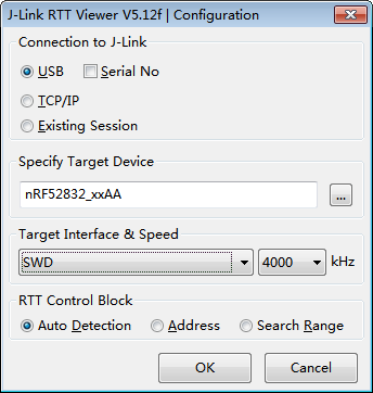 NRF52832学习笔记（13）——RTT打印调试日志_nrf52832 设置输出所有调试日志-CSDN博客