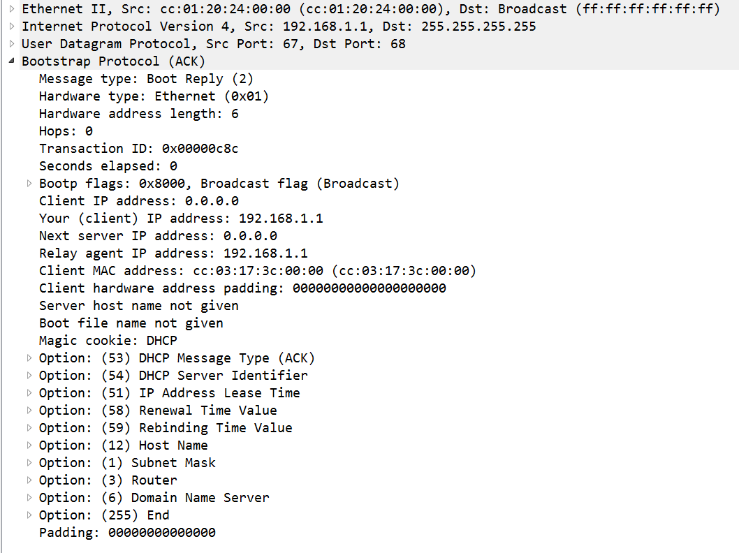 DHCP协议分析_dhcp ack数据包的目的ip和mac-CSDN博客