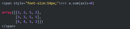 Python中numpy Sum 函数 Csdn博客