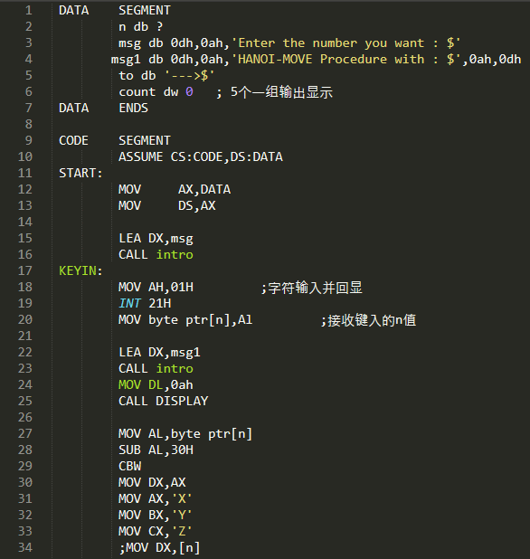 汇编语言、与c语言、实现——汉诺塔汇编语言汉诺塔的代码 Csdn博客